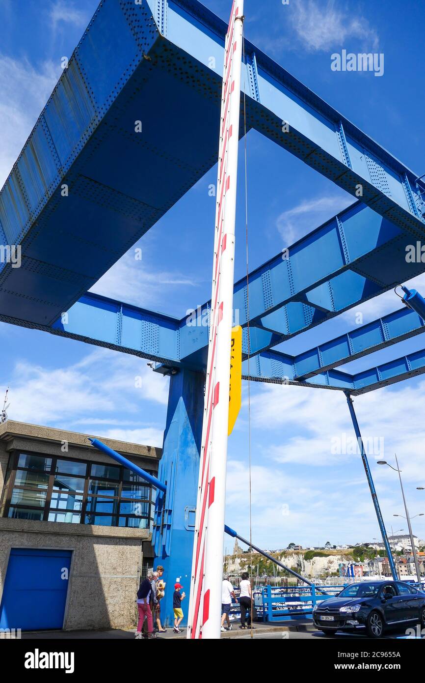 Lift bridge, Dieppe harbor, Dieppe, Seine-Maritime, Normandy, France ...