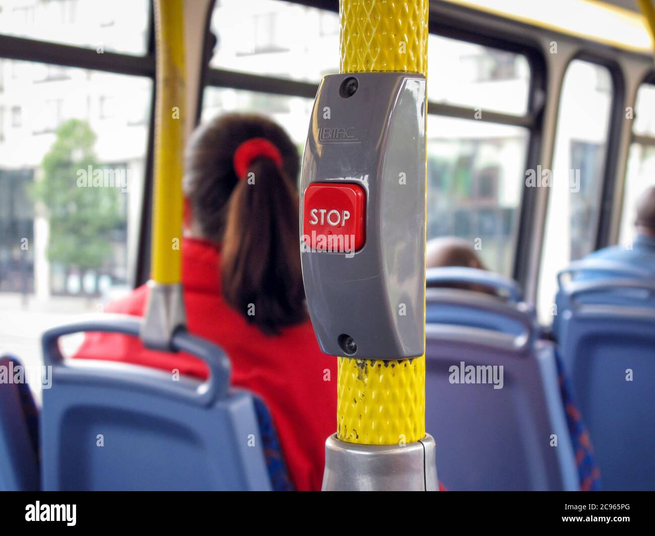 Red stop button bus hi-res stock photography and images - Alamy