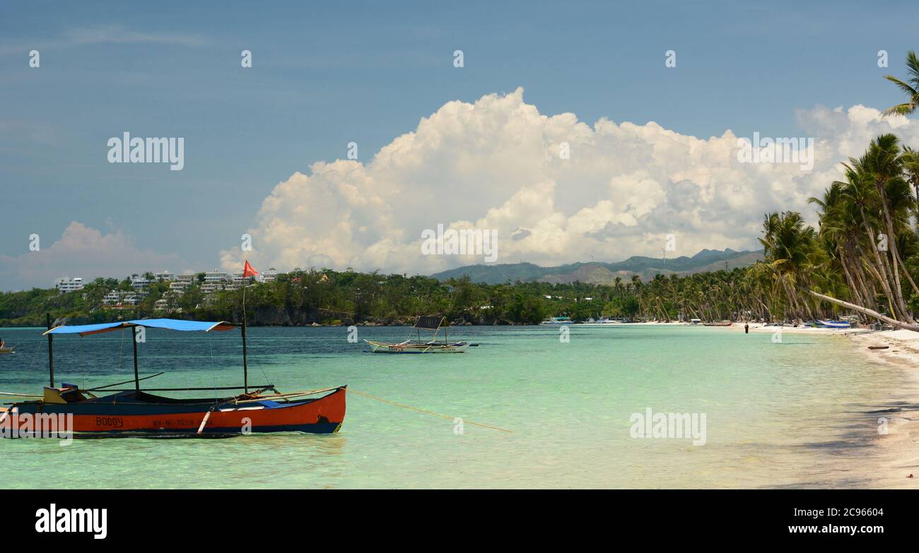 View of Bulabog beach. Boracay island. Western Visayas. Philippines ...