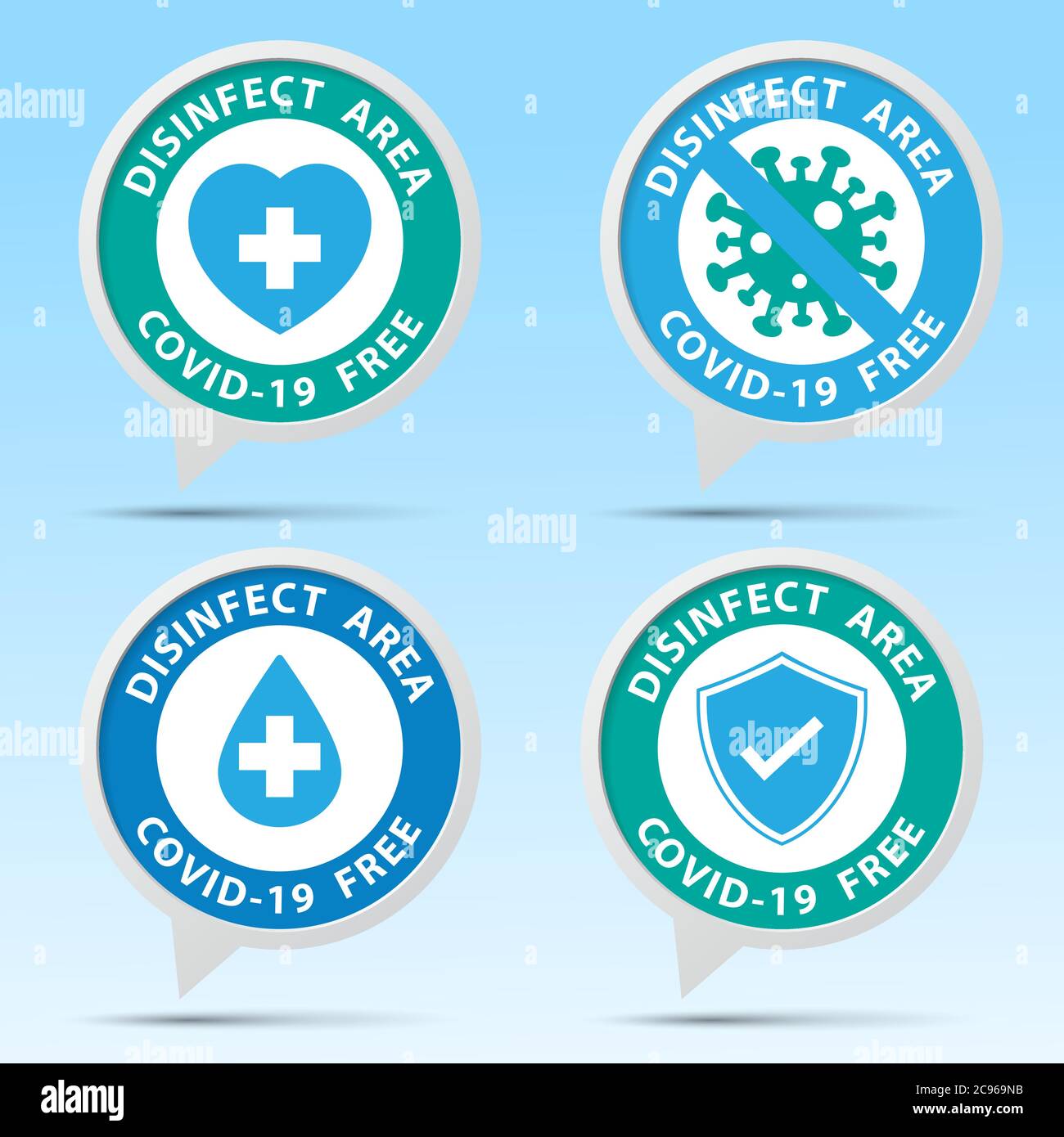 Covid free zone sign.Vector eps10 Stock Vector Image & Art - Alamy