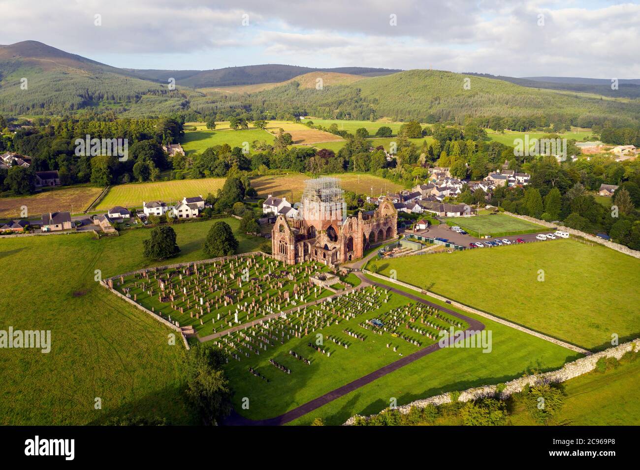 Sweetheart abbey aerial view hi-res stock photography and images - Alamy