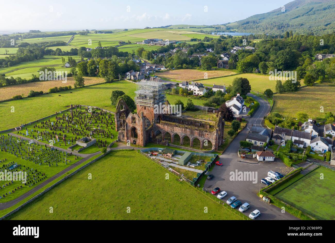 Sweetheart abbey aerial view hi-res stock photography and images - Alamy