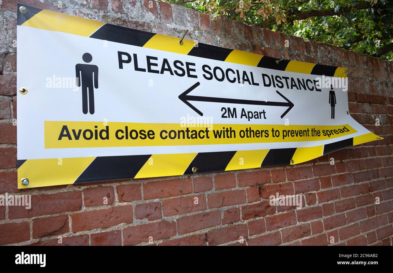Please Social Distance 2 metres apart banner Avoid close contact with ...