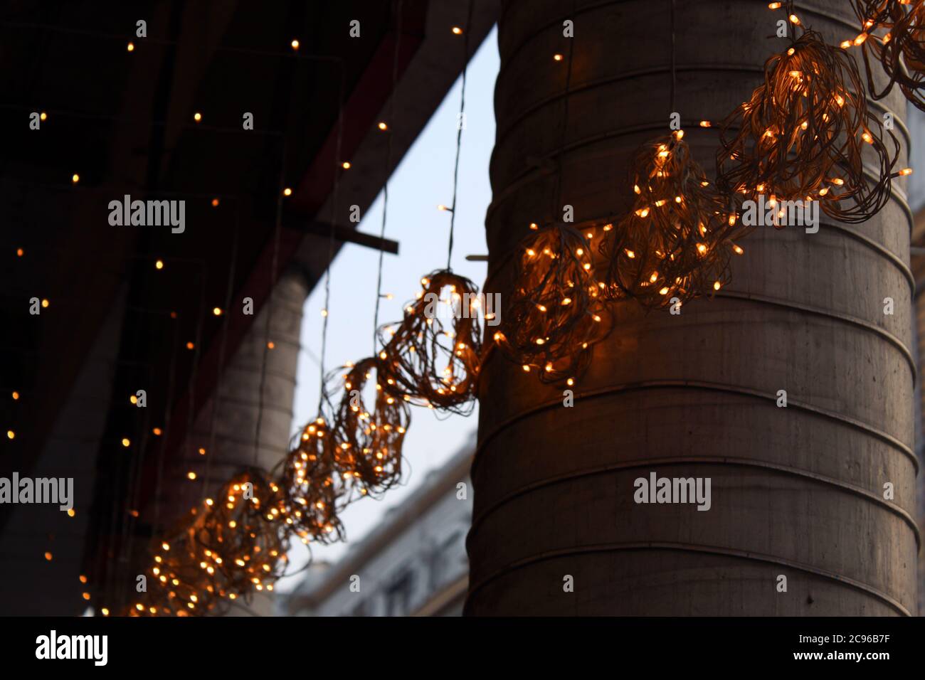Dark and Lights decoration for display on a open street at 'Park Street ...