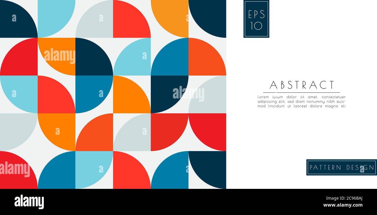Abstract pattern circle cut shape design colorful bright style with ...