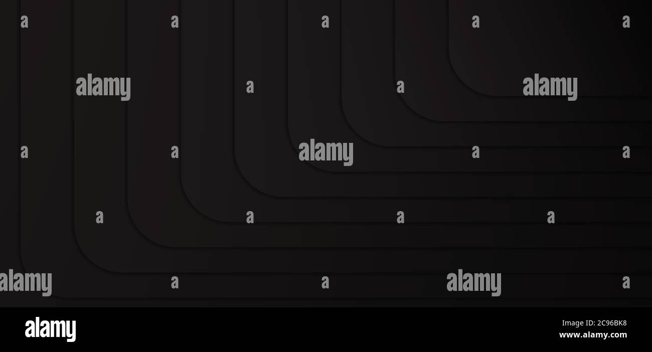 Overlap layer wave shape design black color background modern style ...