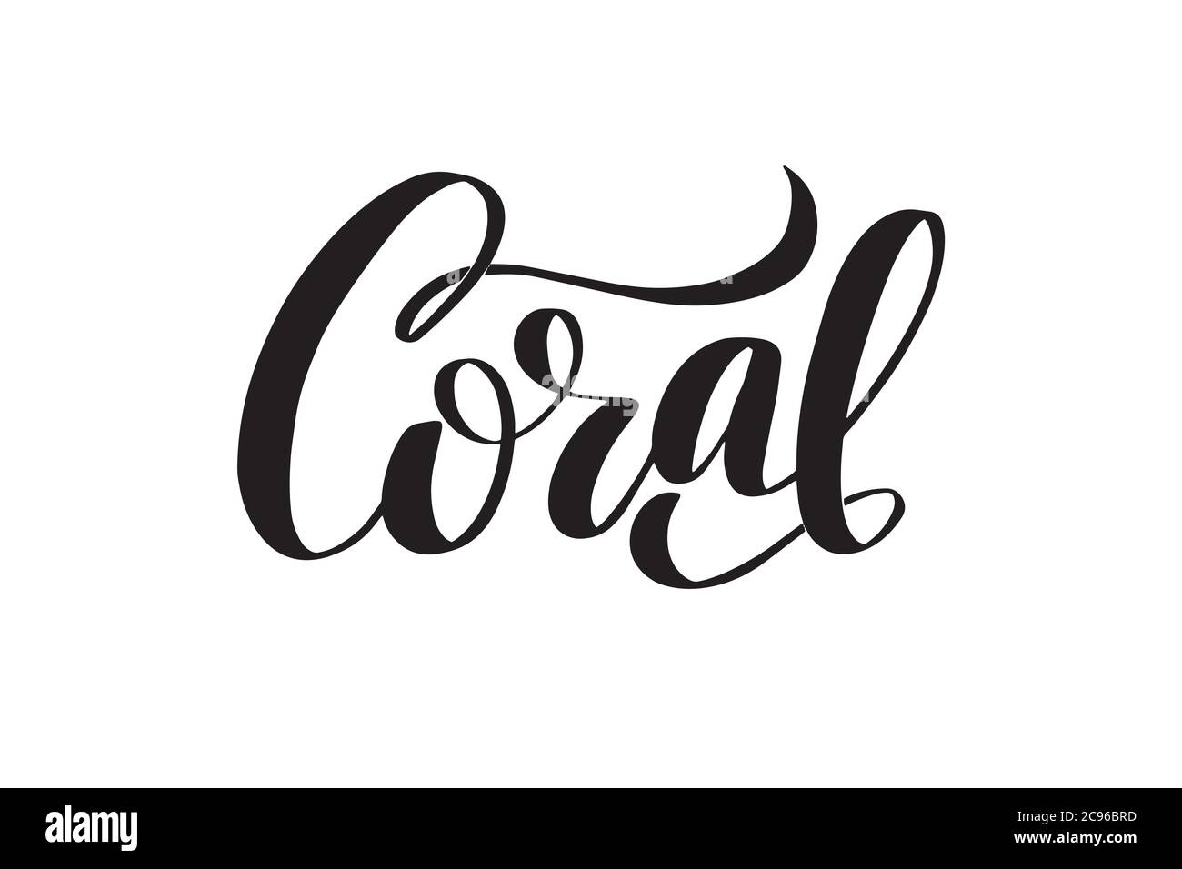 Vector calligraphy illustration isolated on white background Stock ...
