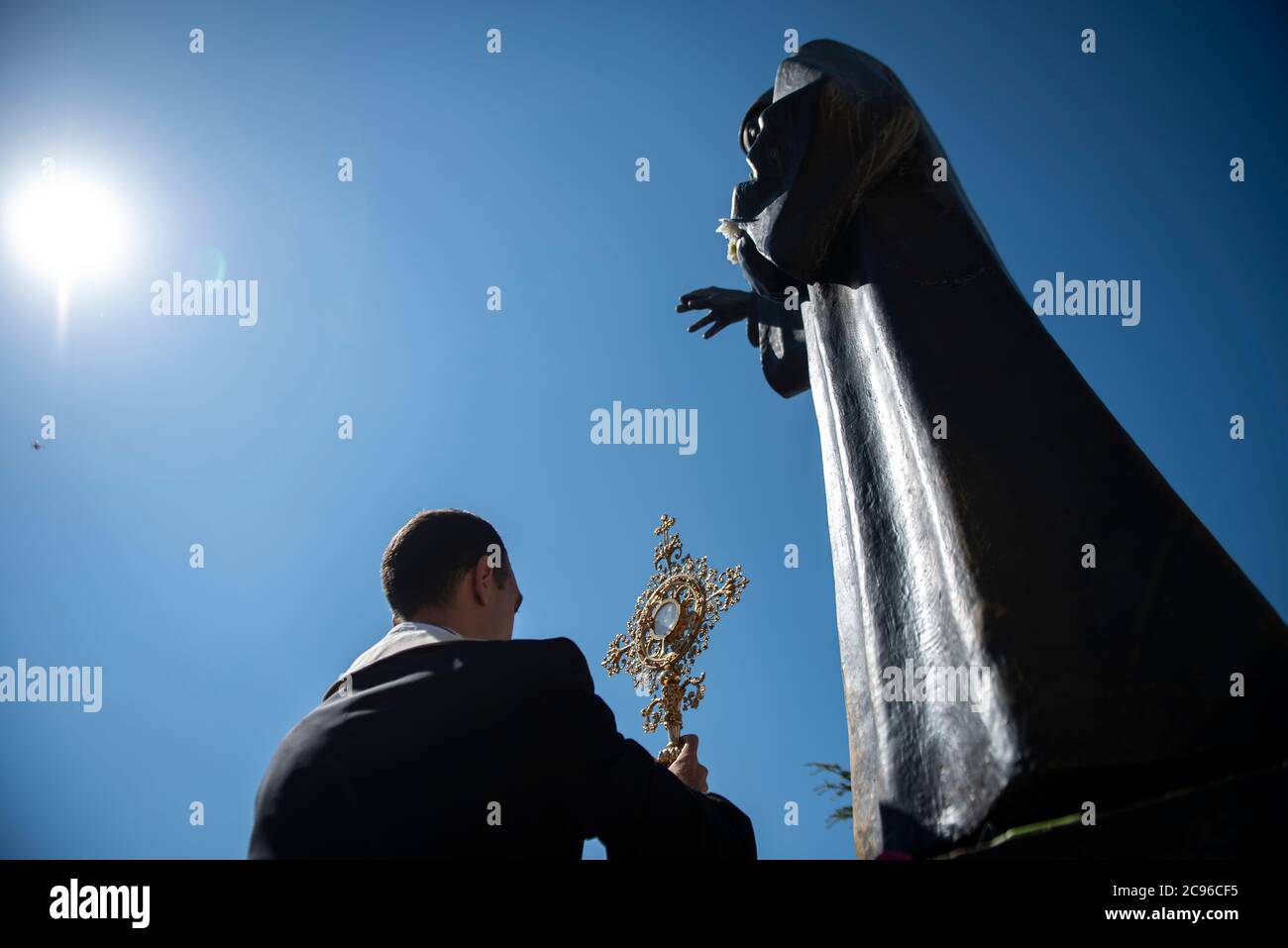 Christian procession in the town of Annaya in northern Lebanon from the ...