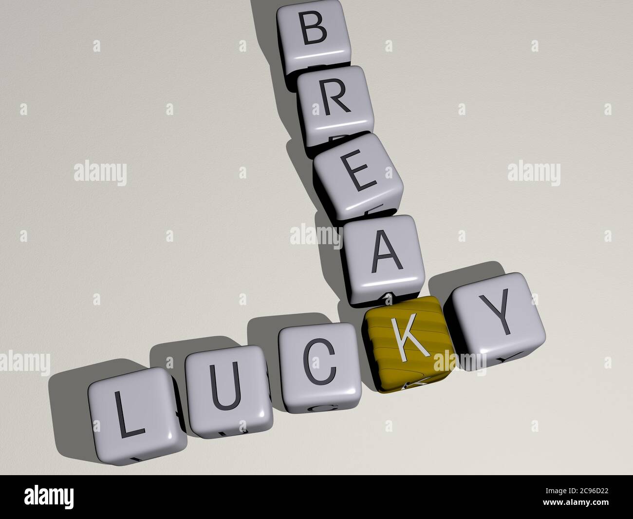 lucky break combined by dice letters and color crossing for the related ...
