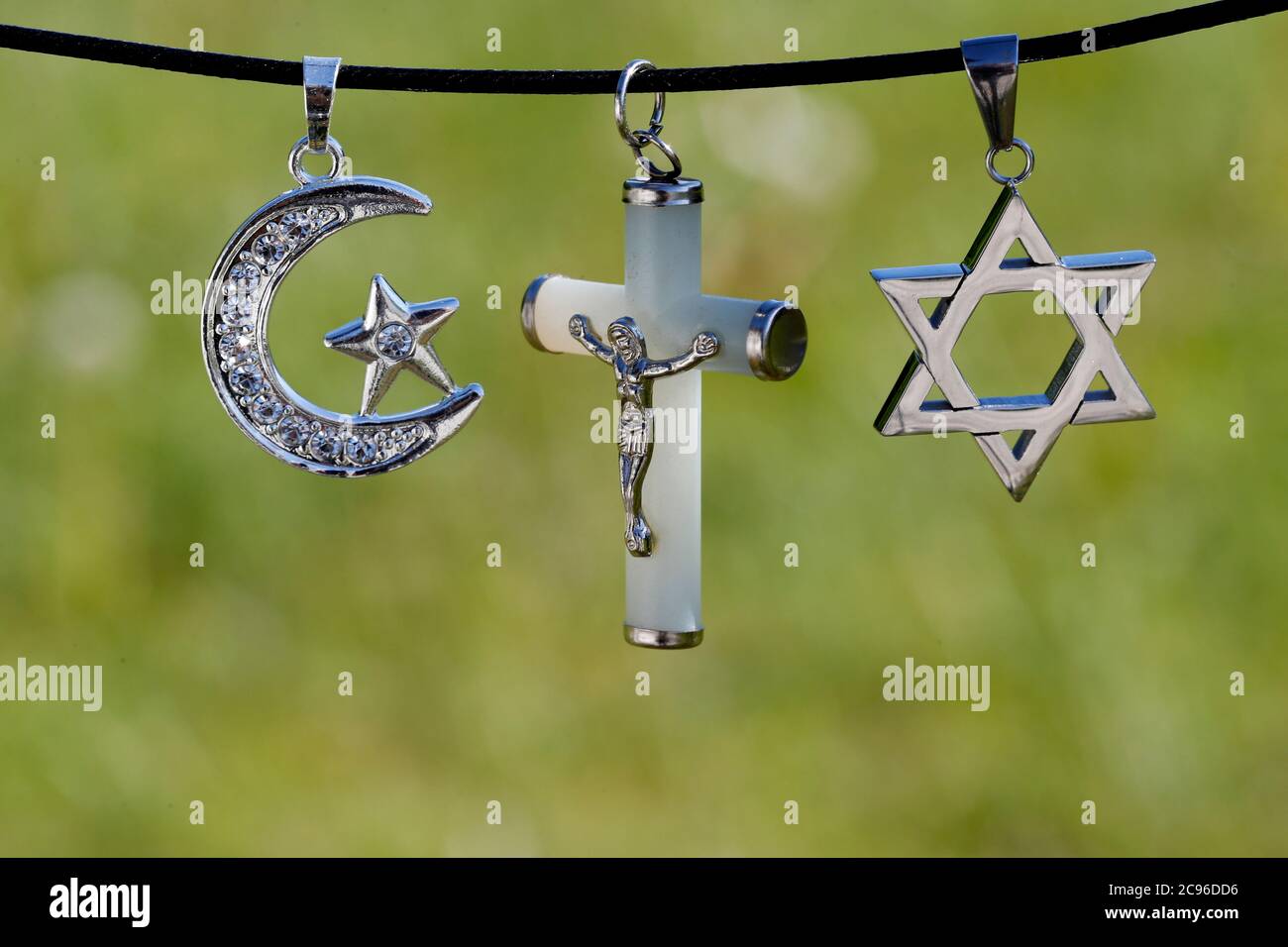 Religious symbols. Christianity, Islam, Judaism 3 monotheistic ...