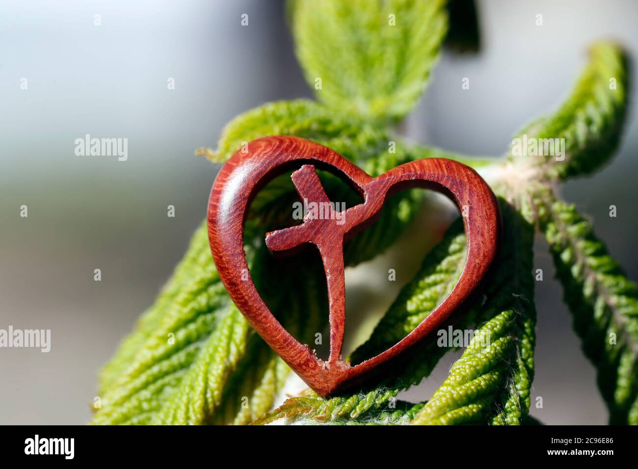 Christian cross and chestnut bud. Springtime. France Stock Photo - Alamy