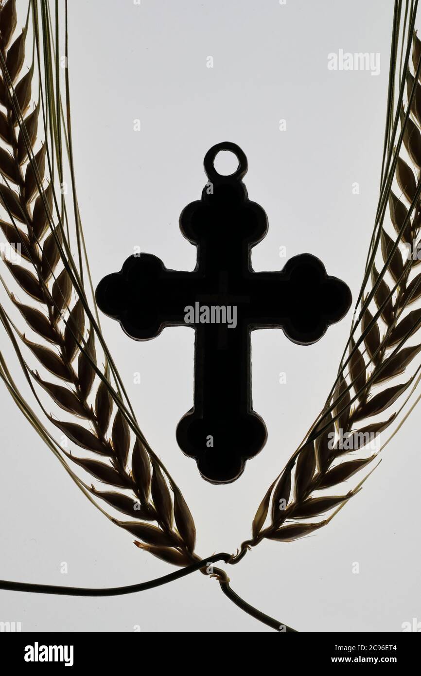 Christian cross wheat hi-res stock photography and images - Alamy