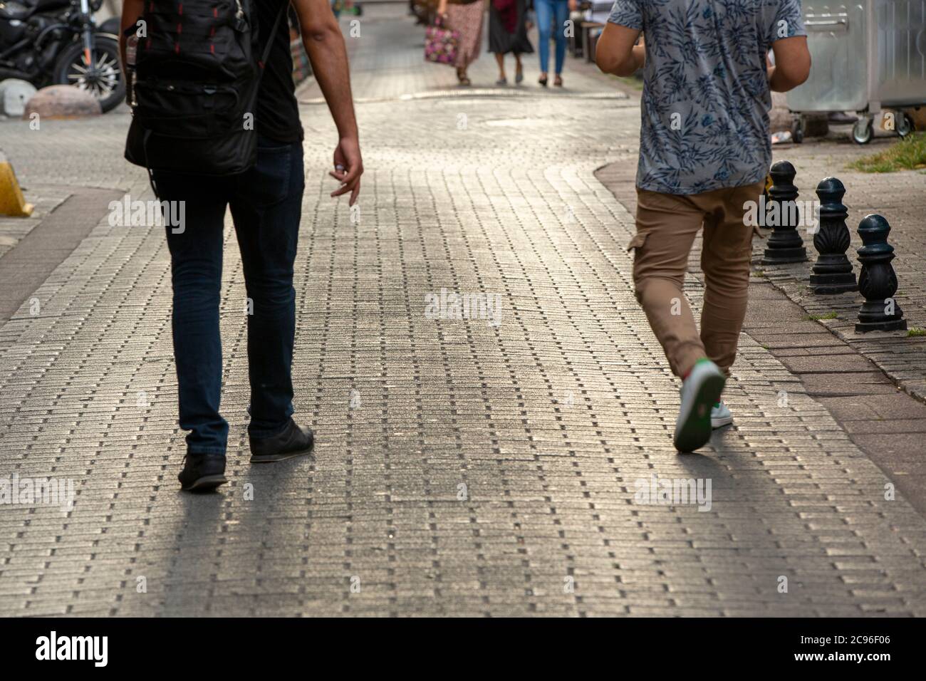 front viewe walking people on the street Stock Photo - Alamy