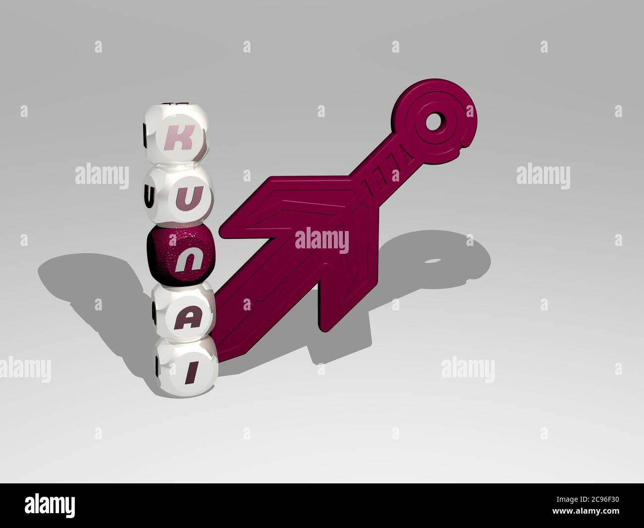 3D graphical image of kunai vertically along with text built around the ...