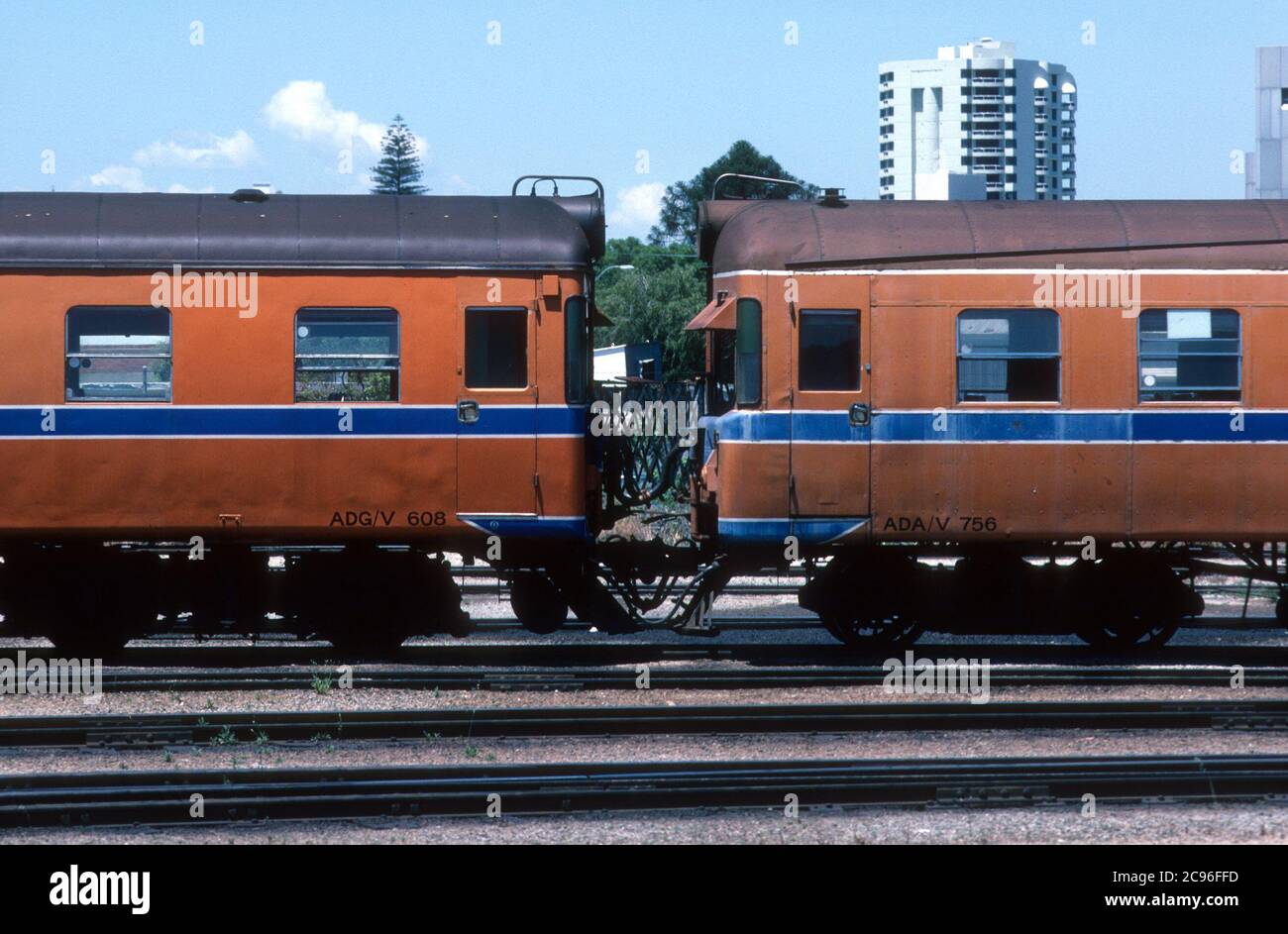 ADG and ADA railcars at Claisebrook Depot, Perth, Western Australia ...