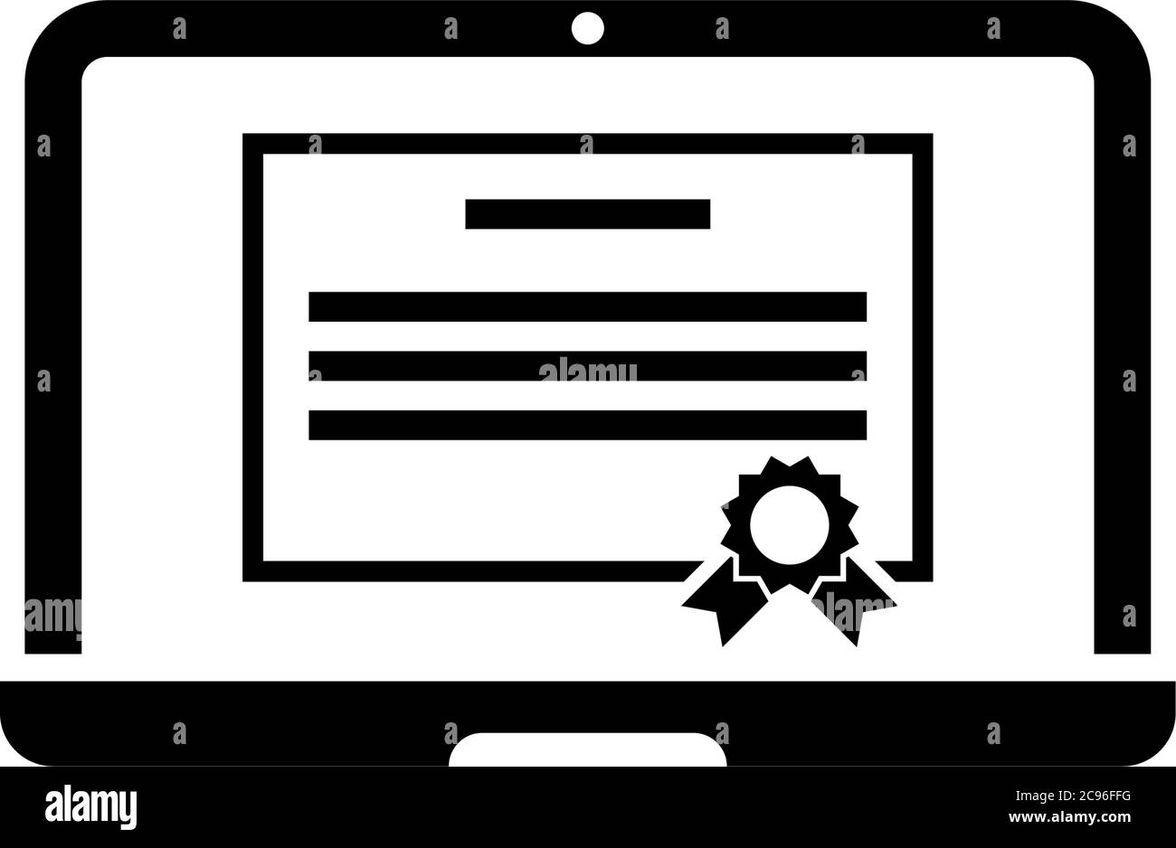 Online Courses Diploma, Distance Global Education. Flat Vector Icon ...