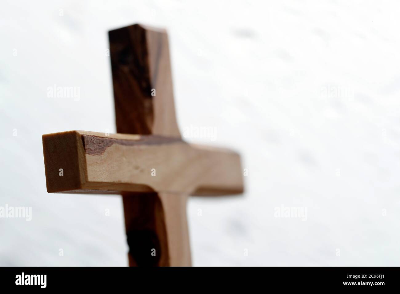 The Christian cross without a figure of Christ. France Stock Photo - Alamy