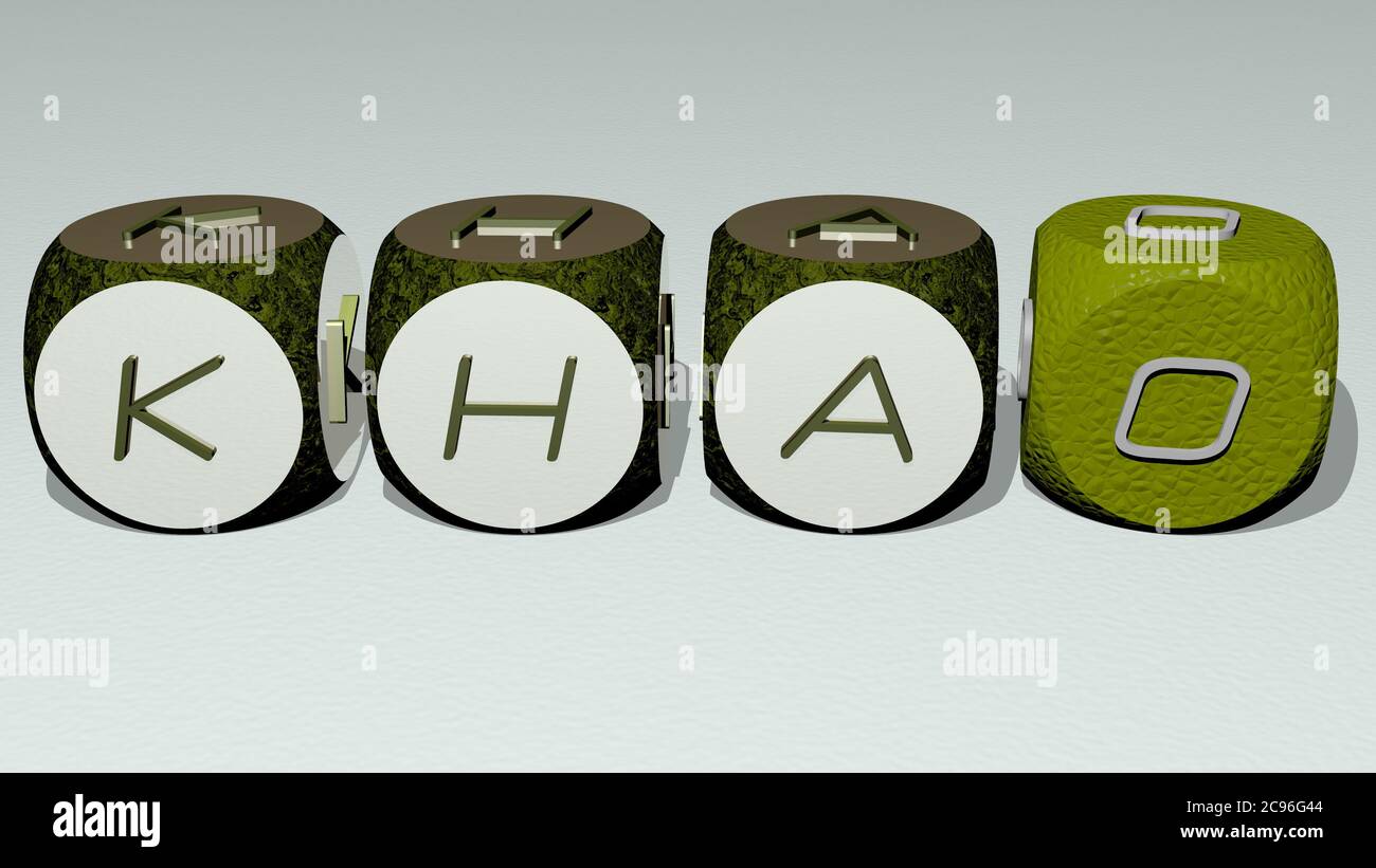 KHAO combined by dice letters and color crossing for the related ...