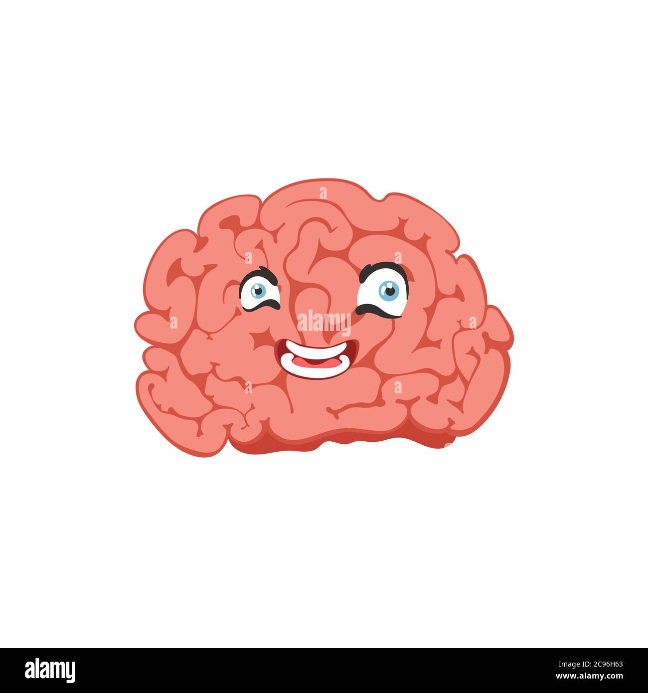 Human brain with a face, smiling, cartoon Stock Vector Image & Art - Alamy
