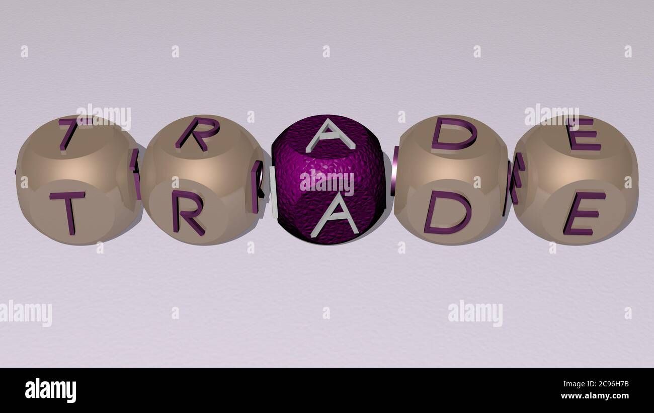 TRADE combined by dice letters and color crossing for the related ...