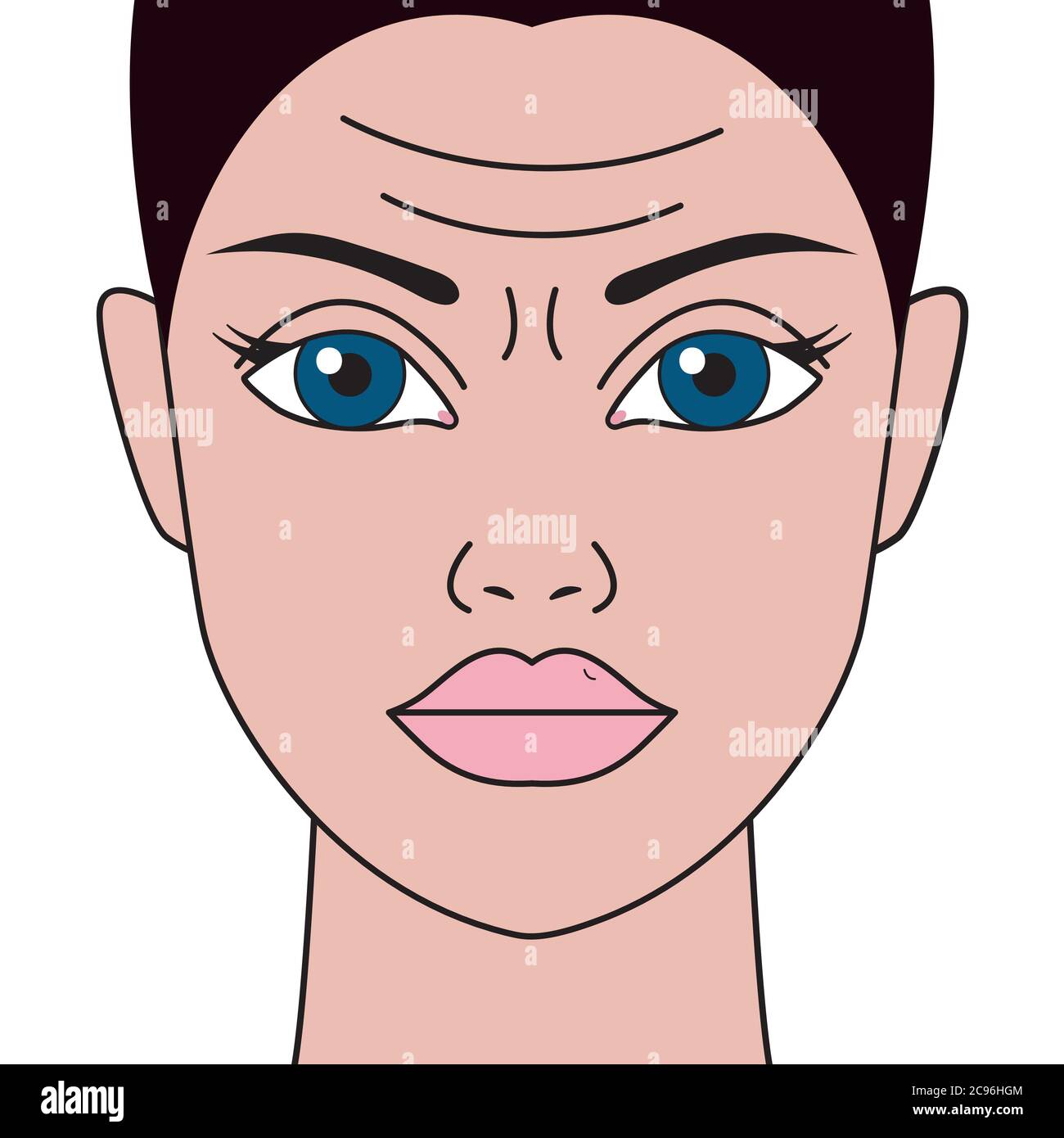 Forehead to forehead Stock Vector Images - Alamy