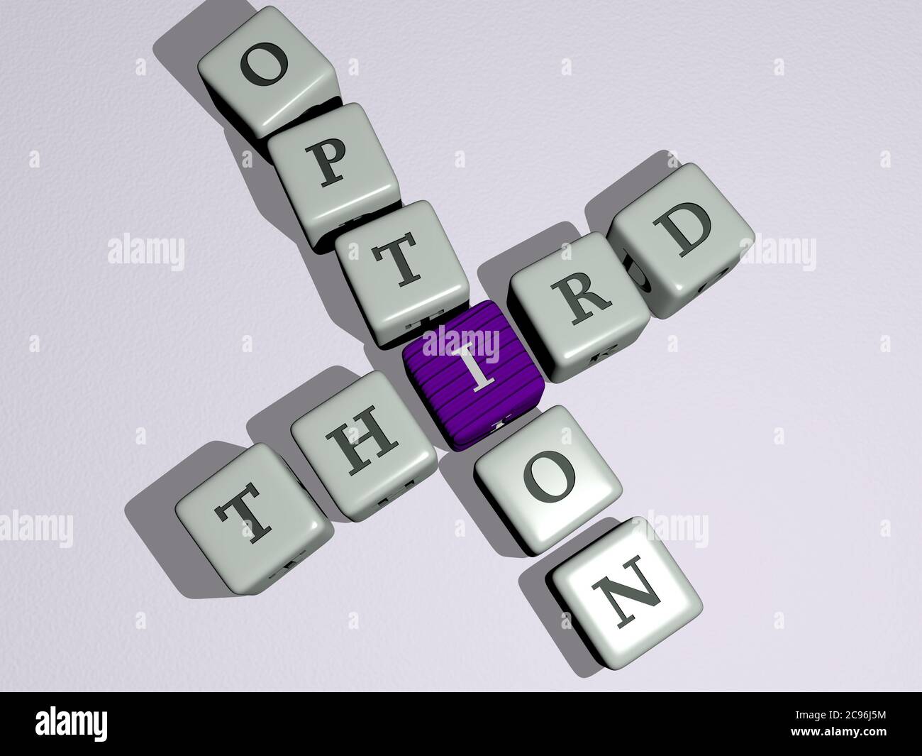 combination of THIRD OPTION built by cubic letters from the top ...