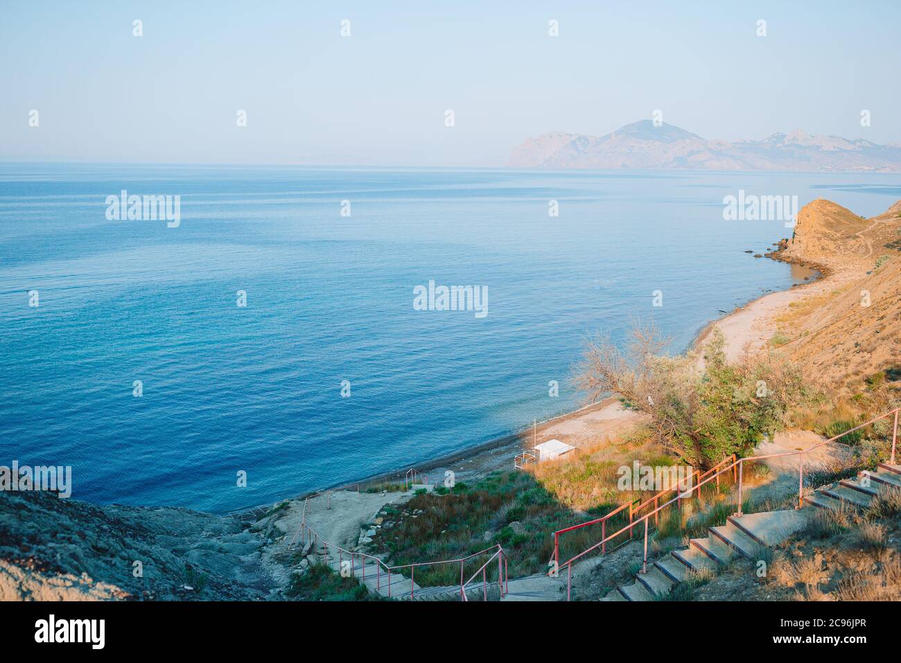 Beautiful seascape. Amazing composition of nature with mountains and ...