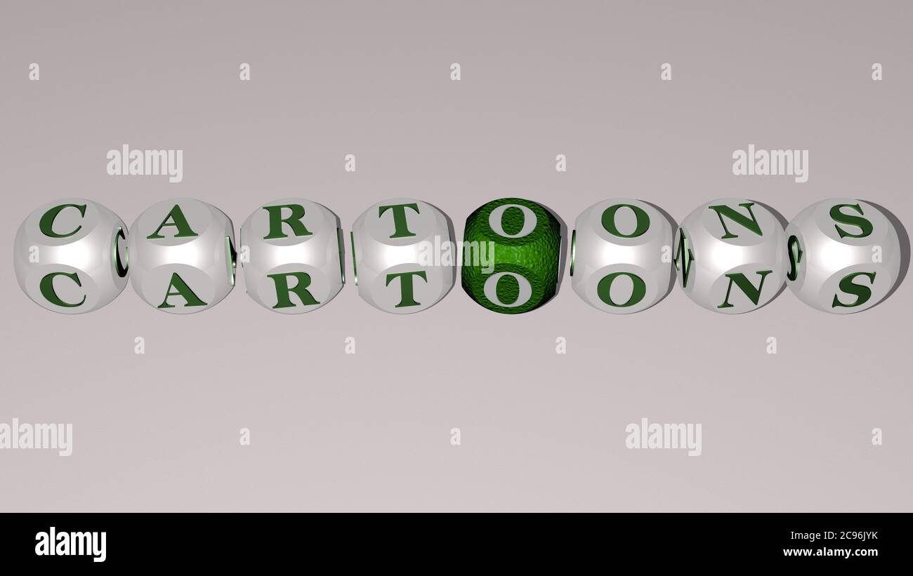 CARTOONS combined by dice letters and color crossing for the related ...