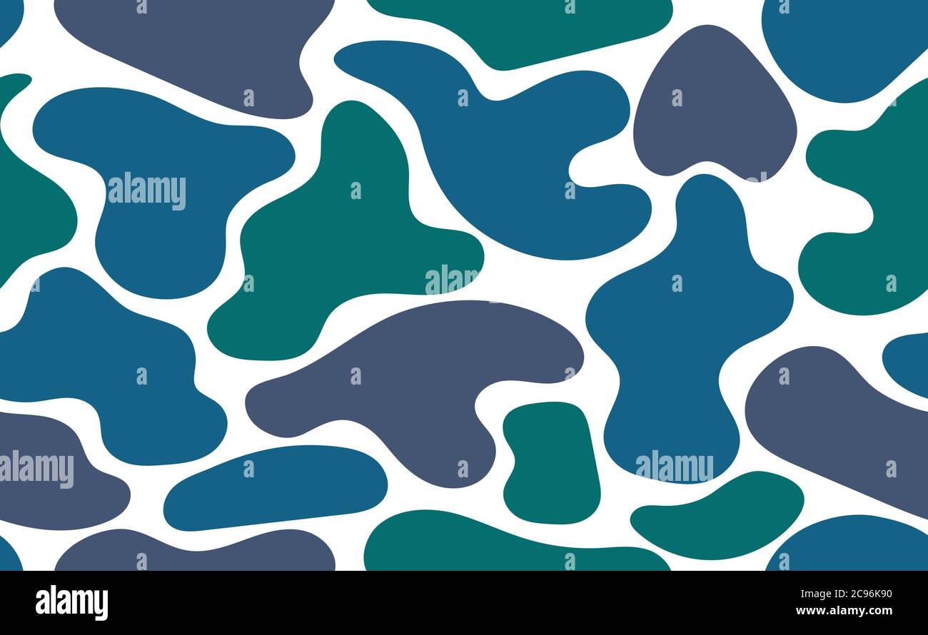 Organic hand drawn shapes. Seamless abstract biology flat pattern with ...