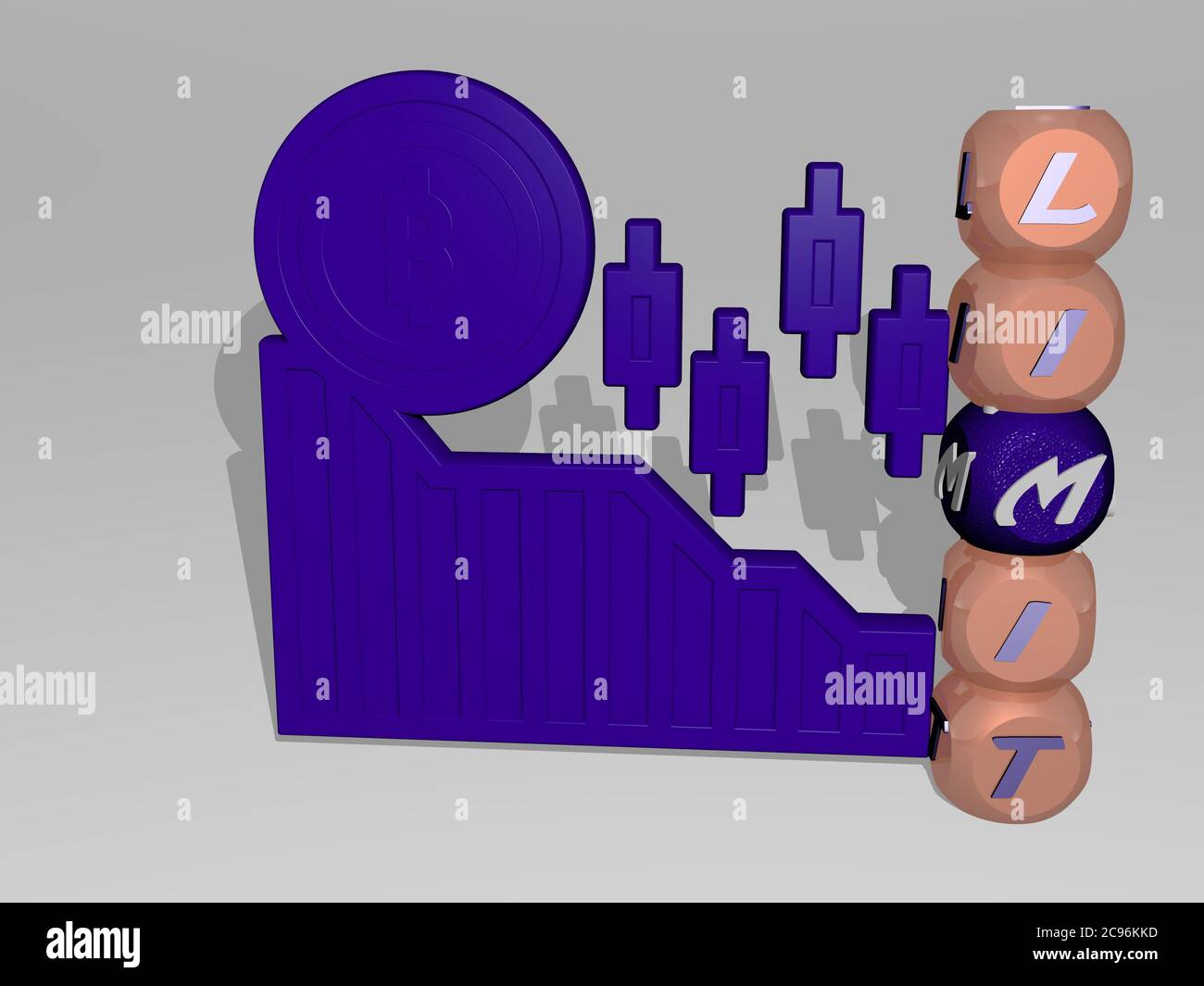 3D representation of limit with icon on the wall and text arranged by ...