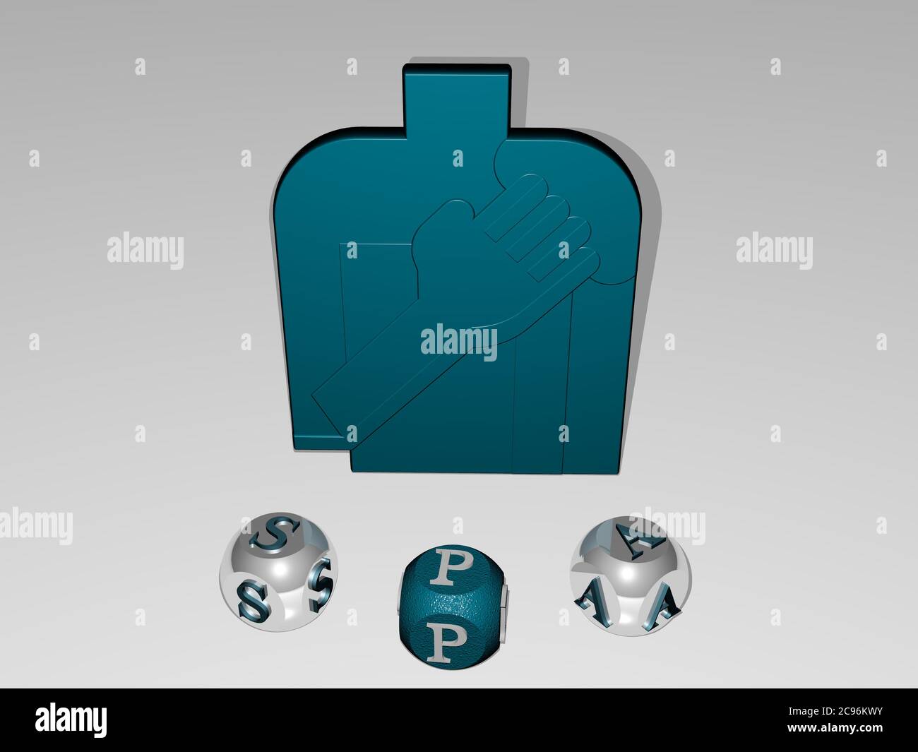 3D illustration of spa graphics and text around the icon made by ...