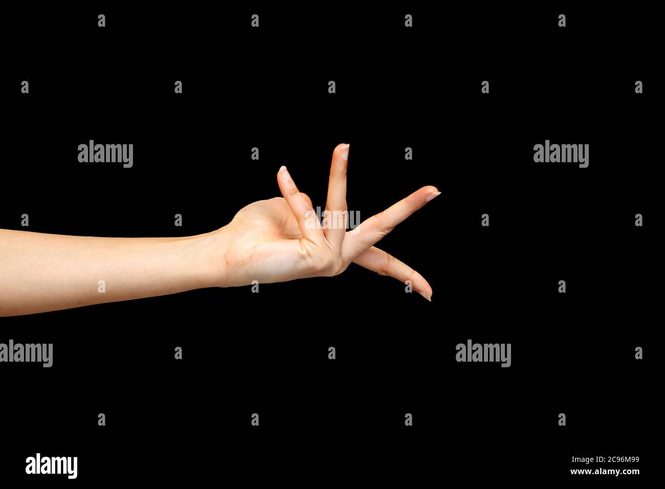 Indian dancer's hand. Flower mudra. Paris, France Stock Photo - Alamy