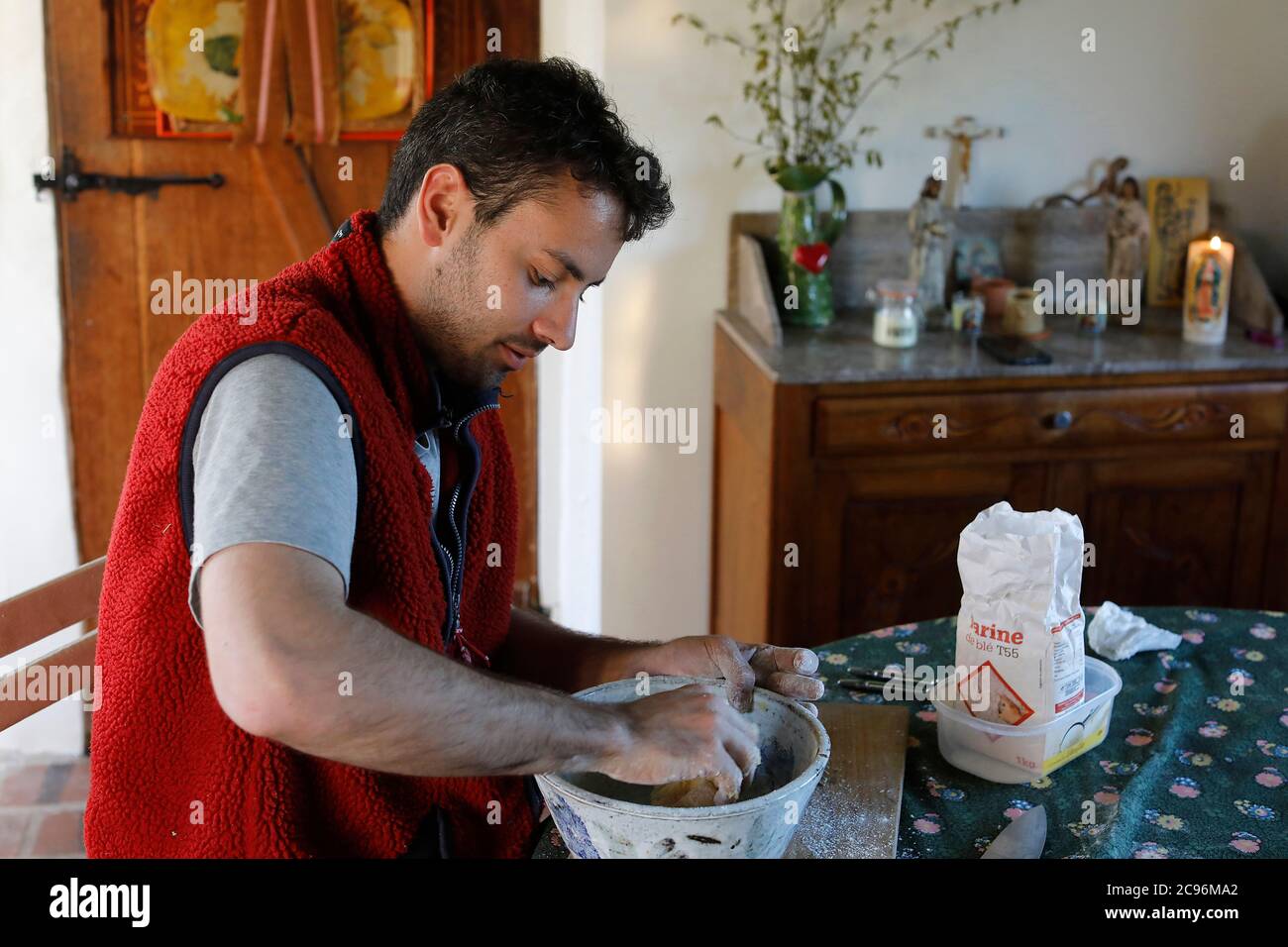 Man making dough hi-res stock photography and images - Alamy