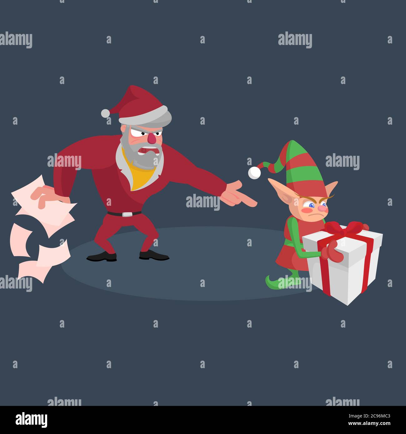 Cartoon angry santa claus hi-res stock photography and images - Alamy
