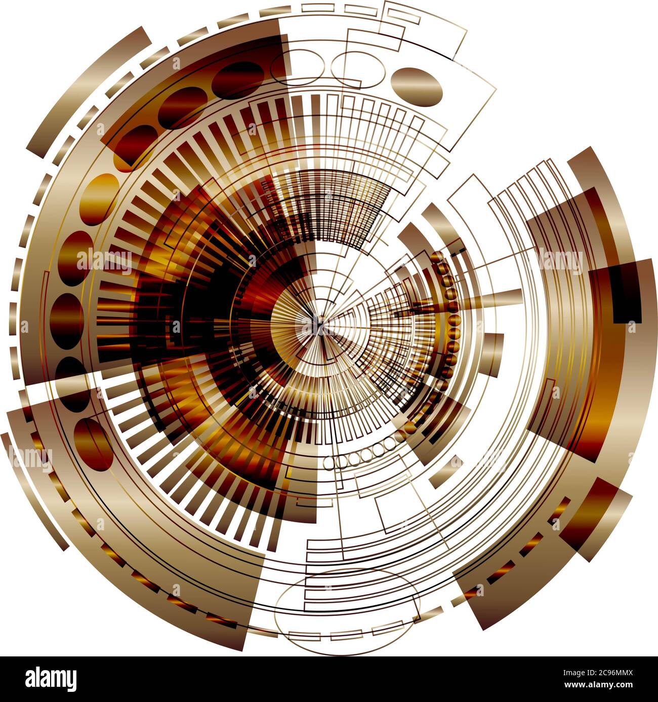 abstract technology circle on white background Stock Photo - Alamy