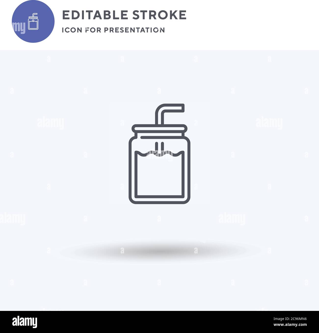 Horchata icon vector, filled flat sign, solid pictogram isolated on ...