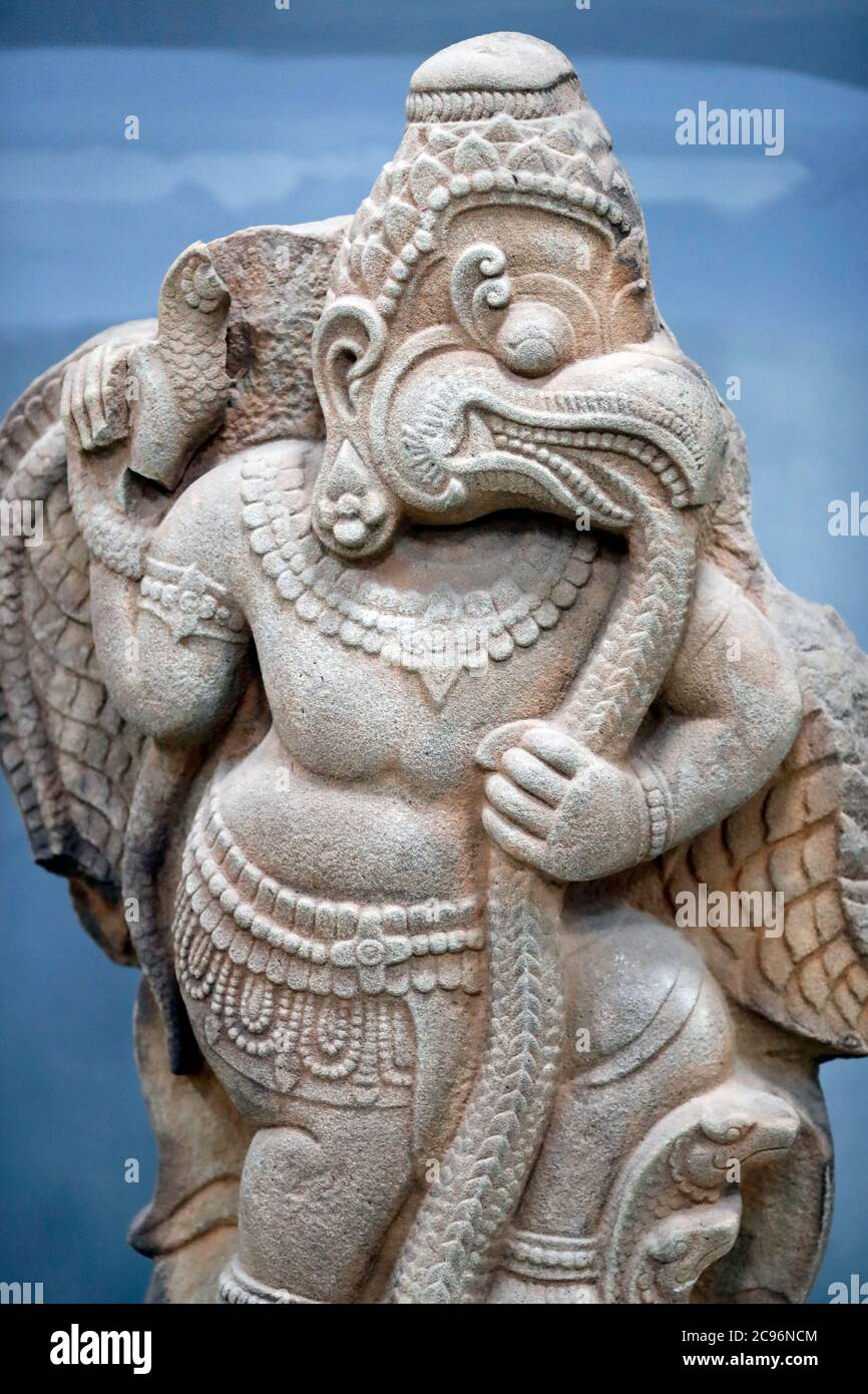 Binh Dinh Museum. Garuda kill snake. 13 th century. Quy Nhon. Vietnam ...