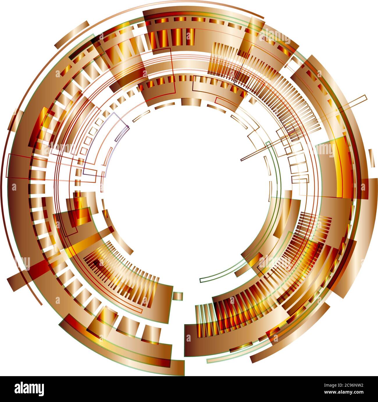 abstract technology circle on white background Stock Photo - Alamy