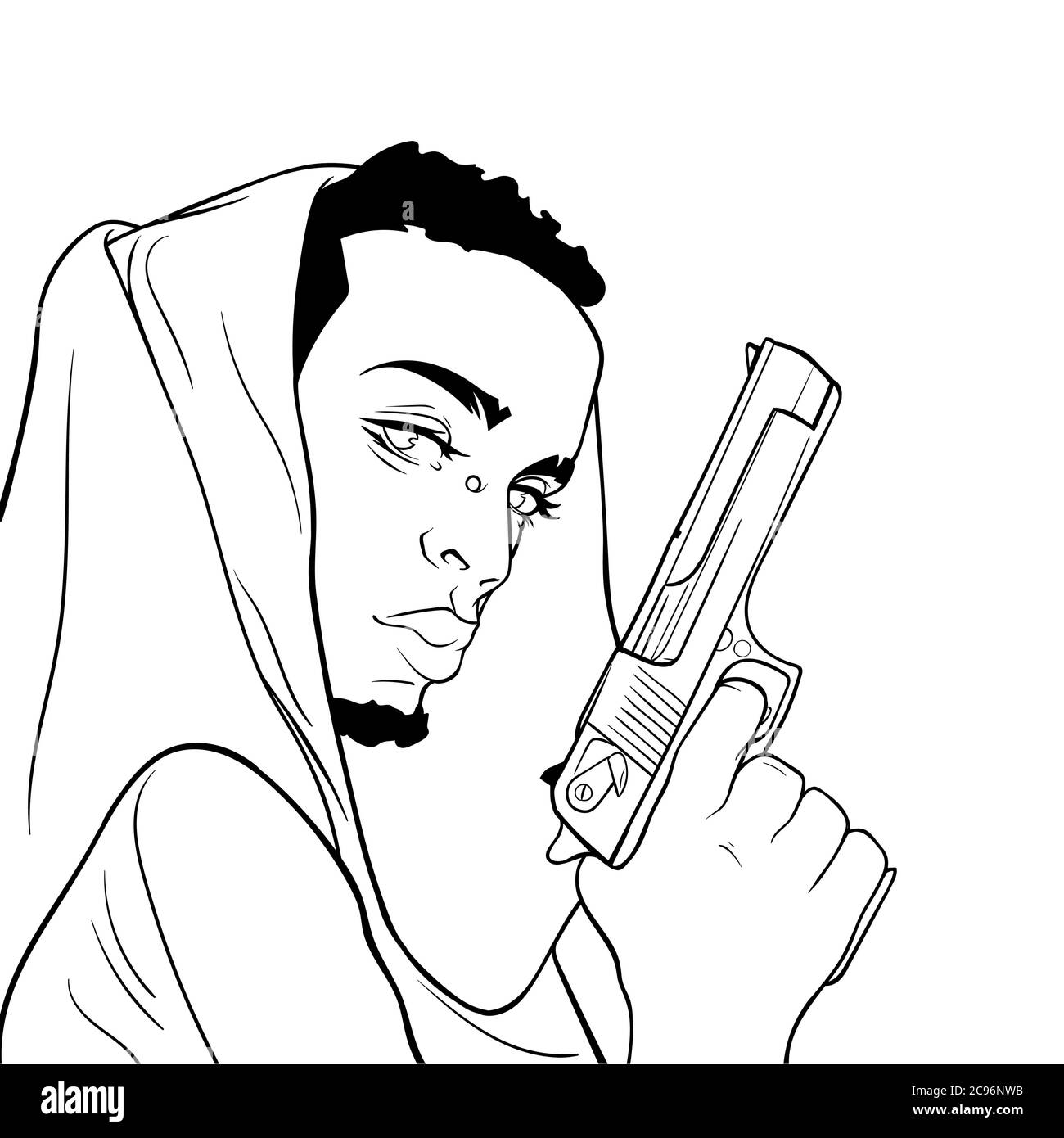 Man criminal face Black and White Stock Photos & Images - Alamy