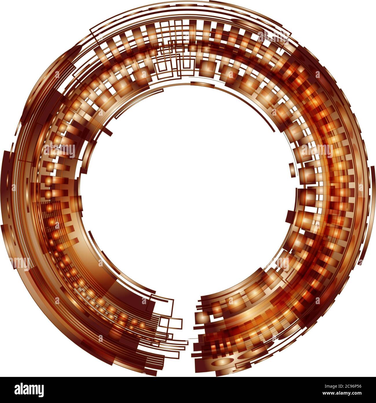 abstract technology circle on white background Stock Photo - Alamy