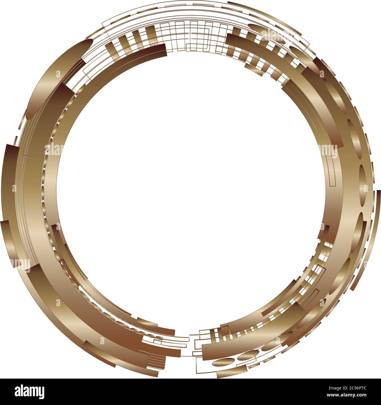 abstract technology circle on white background Stock Photo - Alamy