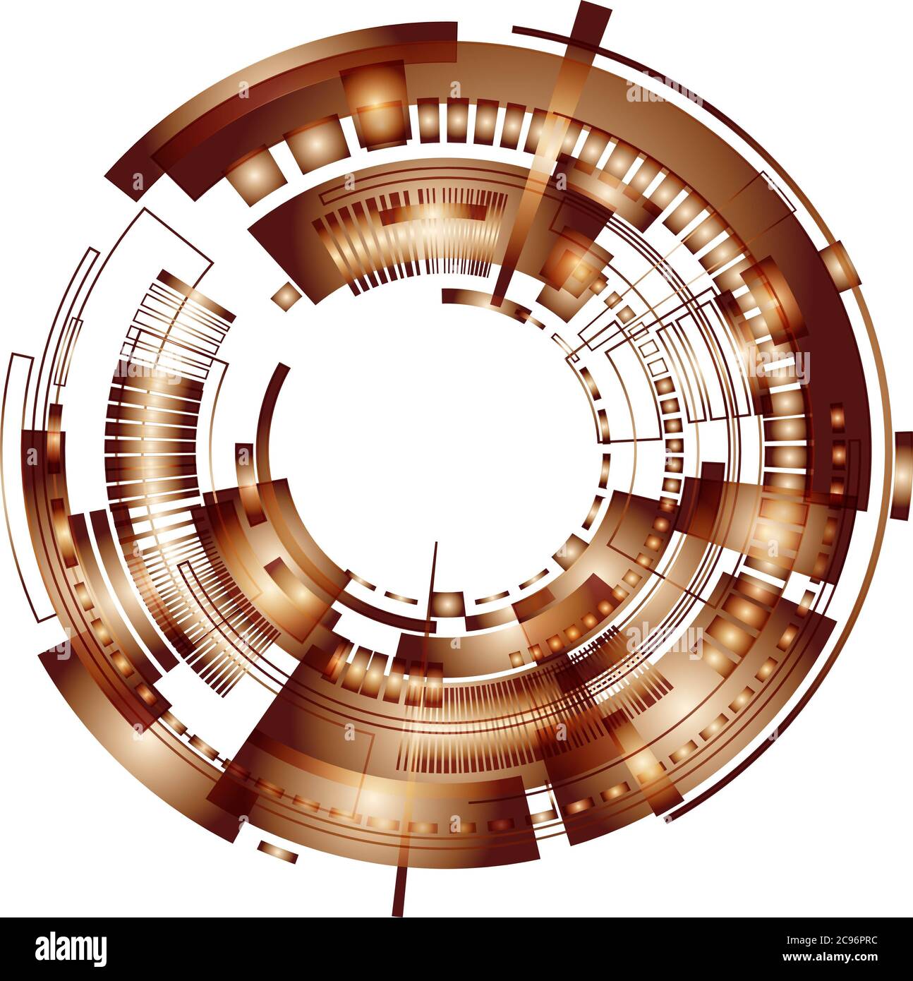 abstract technology circle on white background Stock Photo - Alamy