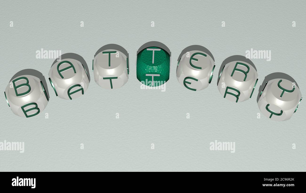 battery combined by dice letters and color crossing for the related ...