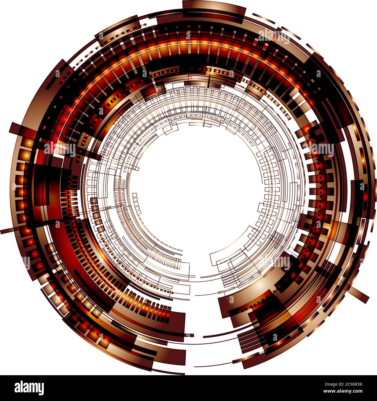 abstract technology circle on white background Stock Photo - Alamy