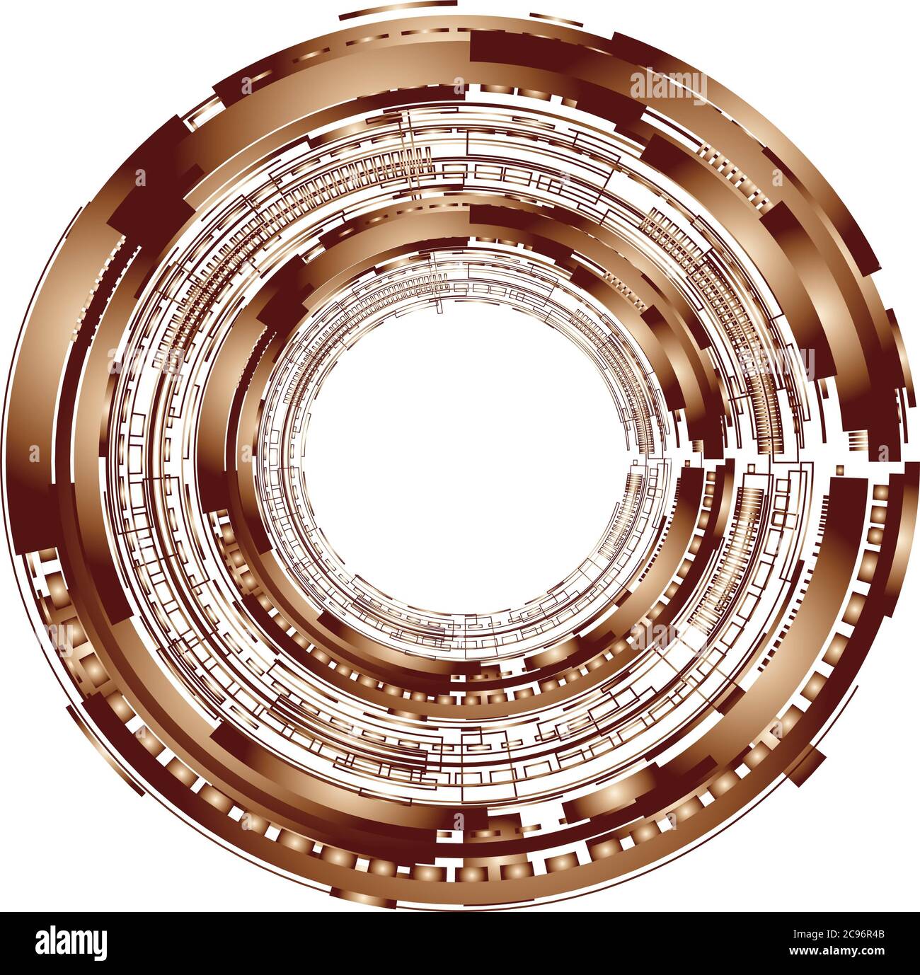abstract technology circle on white background Stock Photo - Alamy