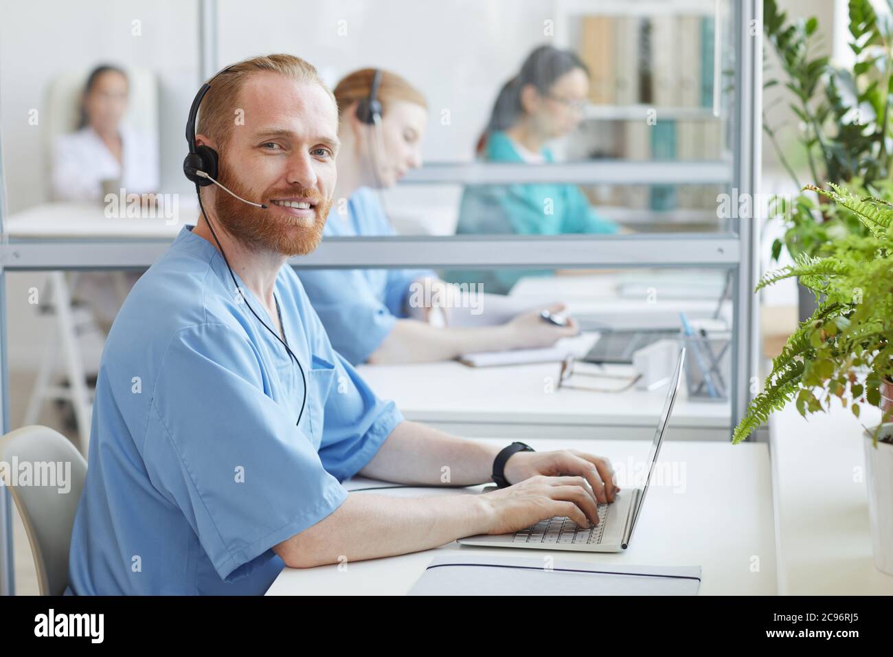 Bearded operator hi-res stock photography and images - Alamy