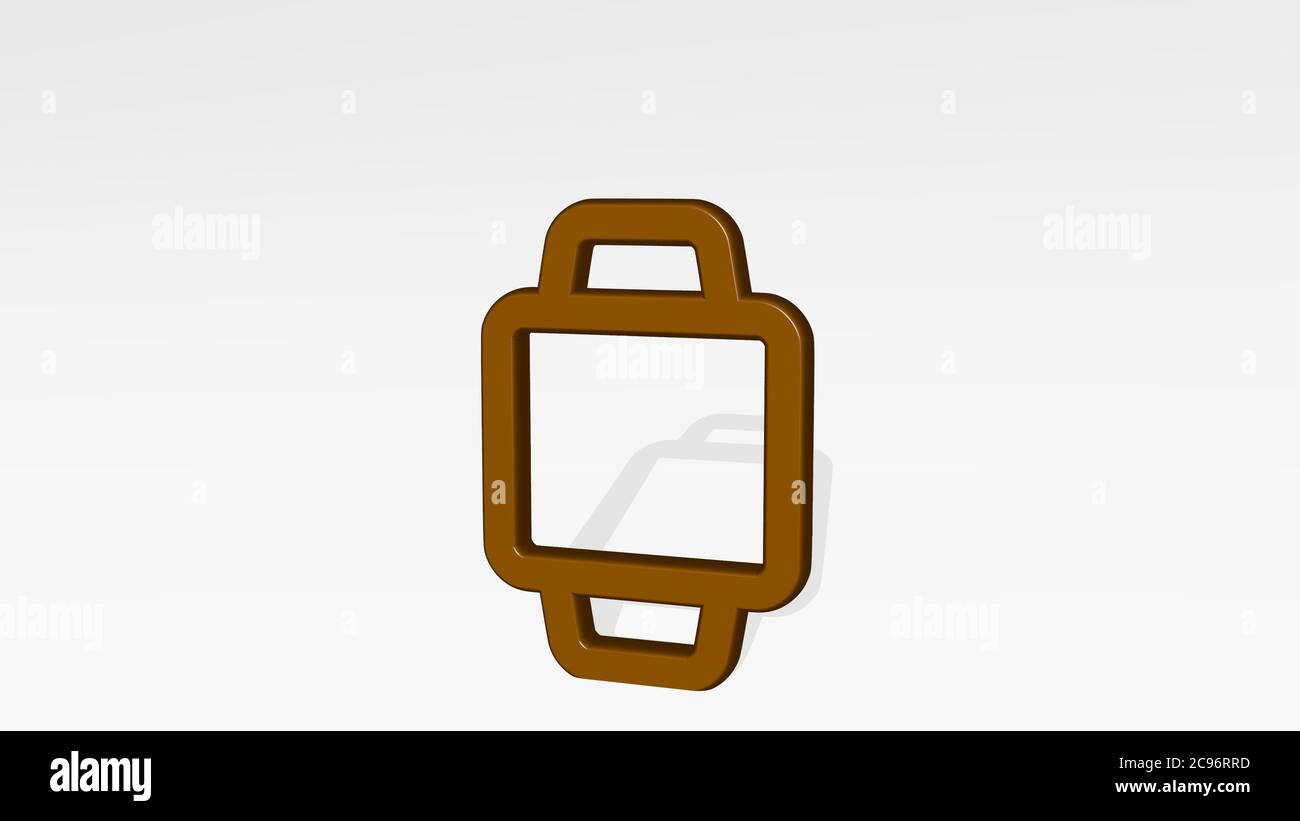 smart watch square alternate stand with shadow. 3D illustration of ...