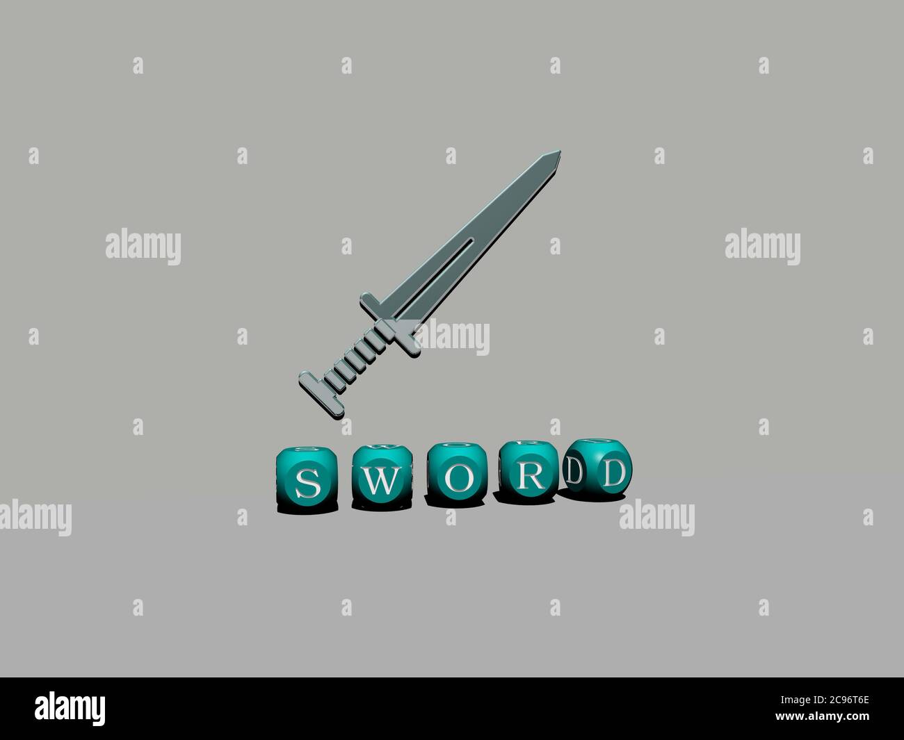 3D graphical image of SWORD vertically along with text built by ...