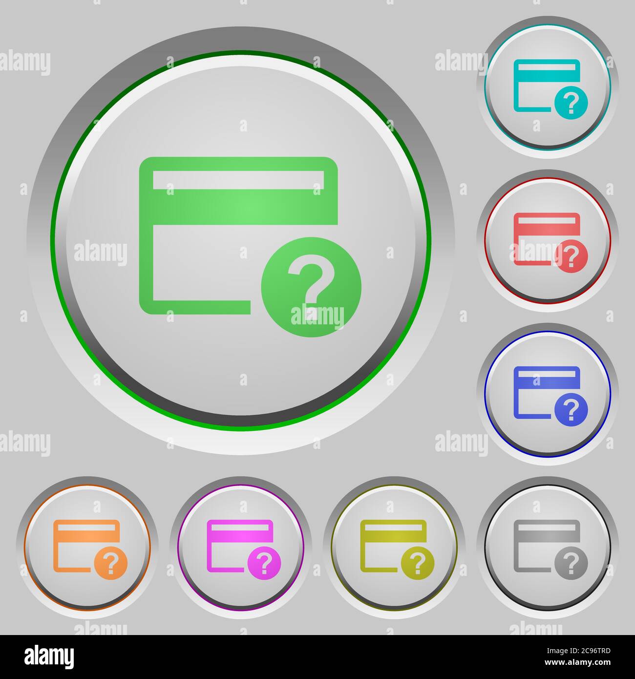 Unknown credit card color icons on sunk push buttons Stock Vector Image ...