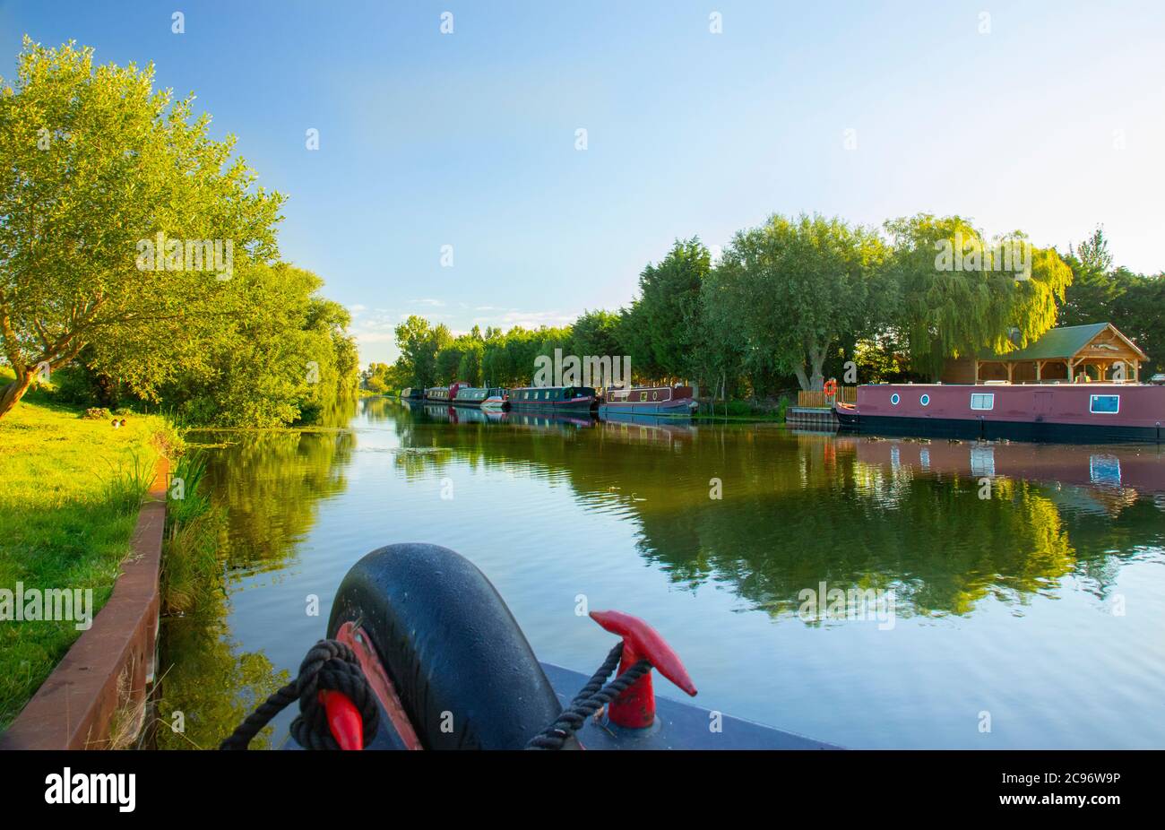 River Cam, Cambridgeshire Landscapes, sunrise over the river, summer ...